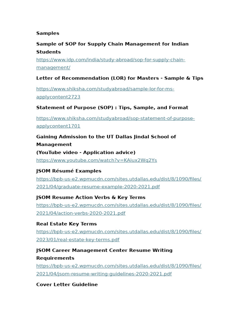 Samples & Resources | PDF