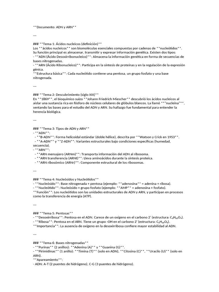 Documento | PDF | Rna | Adn