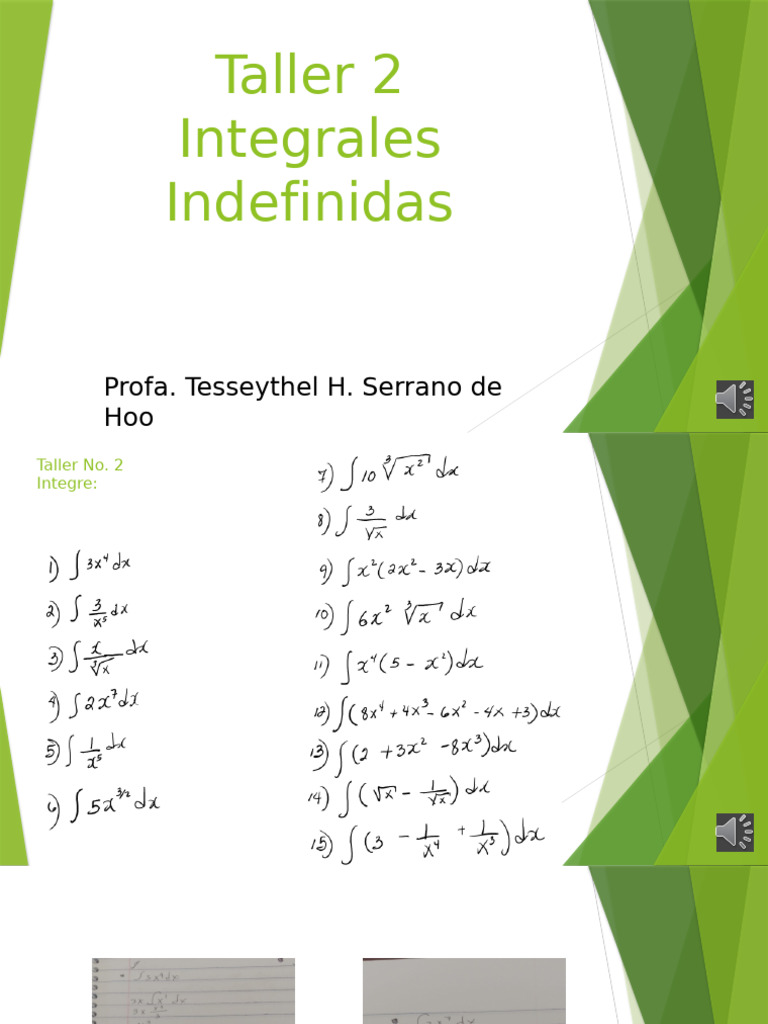 Taller 2 Integrales Indefinidas | PDF