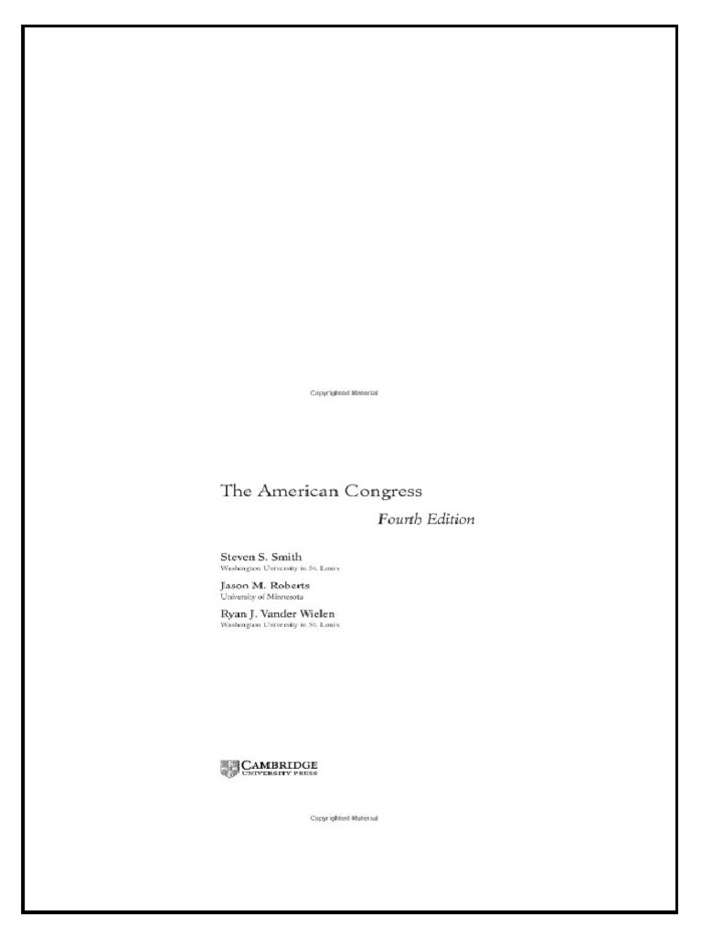 (Ebook) The American Congress by Steven S. Smith, Jason M. Roberts ...