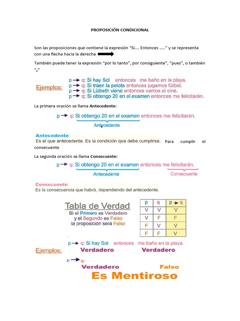 Proposición Condicional | PDF