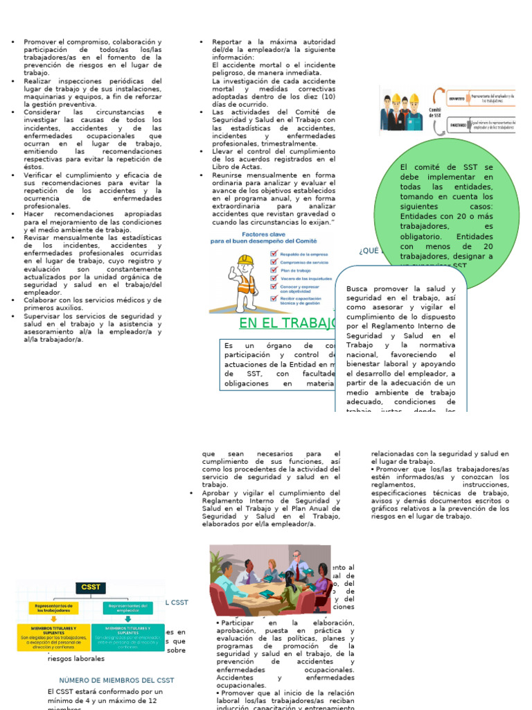 Triptico de Comite SST | PDF | Seguridad y salud ocupacional