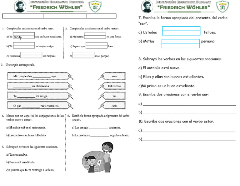 Verbo ser y estar. | PDF