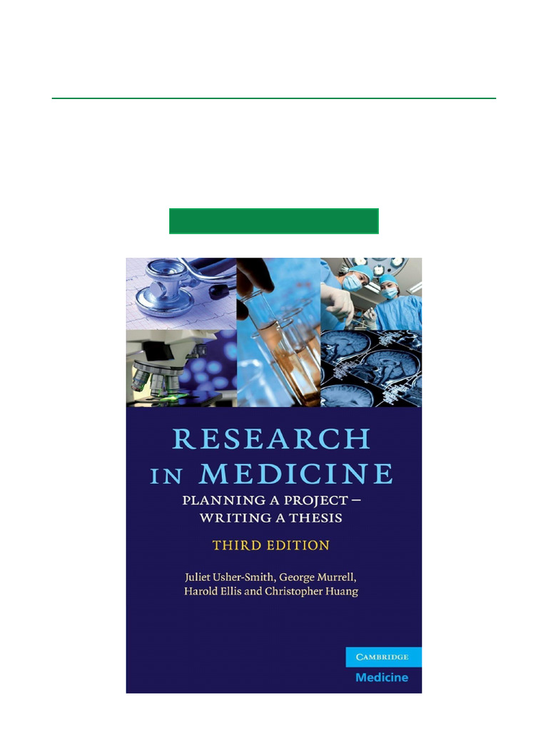 Medical Research Project Guide | PDF | Thesis | Doctor Of Medicine