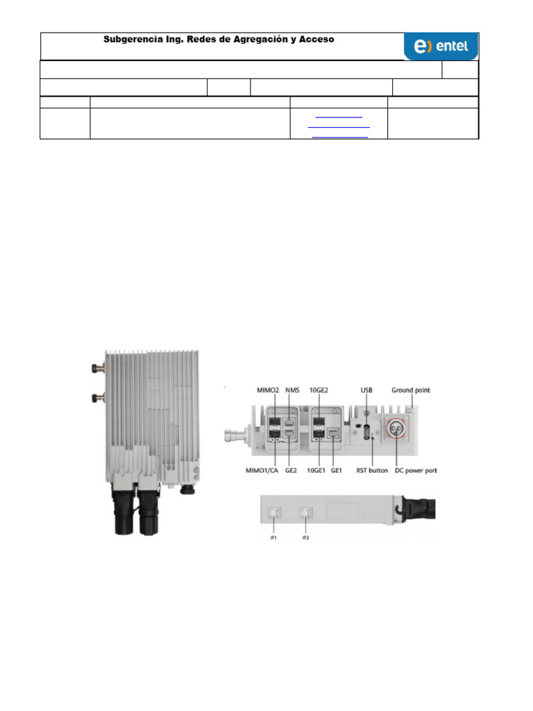 Provisión y Configuración Equipos Huawei RTN320 F | PDF | Calidad de ...