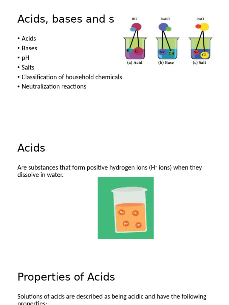 Acids, Bases and Salts | PDF | Acid | Hydroxide