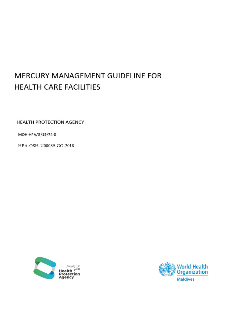 Mercury Management in Healthcare Facilities | PDF | Mercury (Element ...