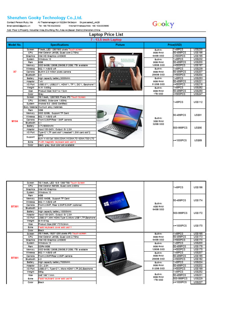 Catalogue Laptop | PDF | Random Access Memory | Laptop