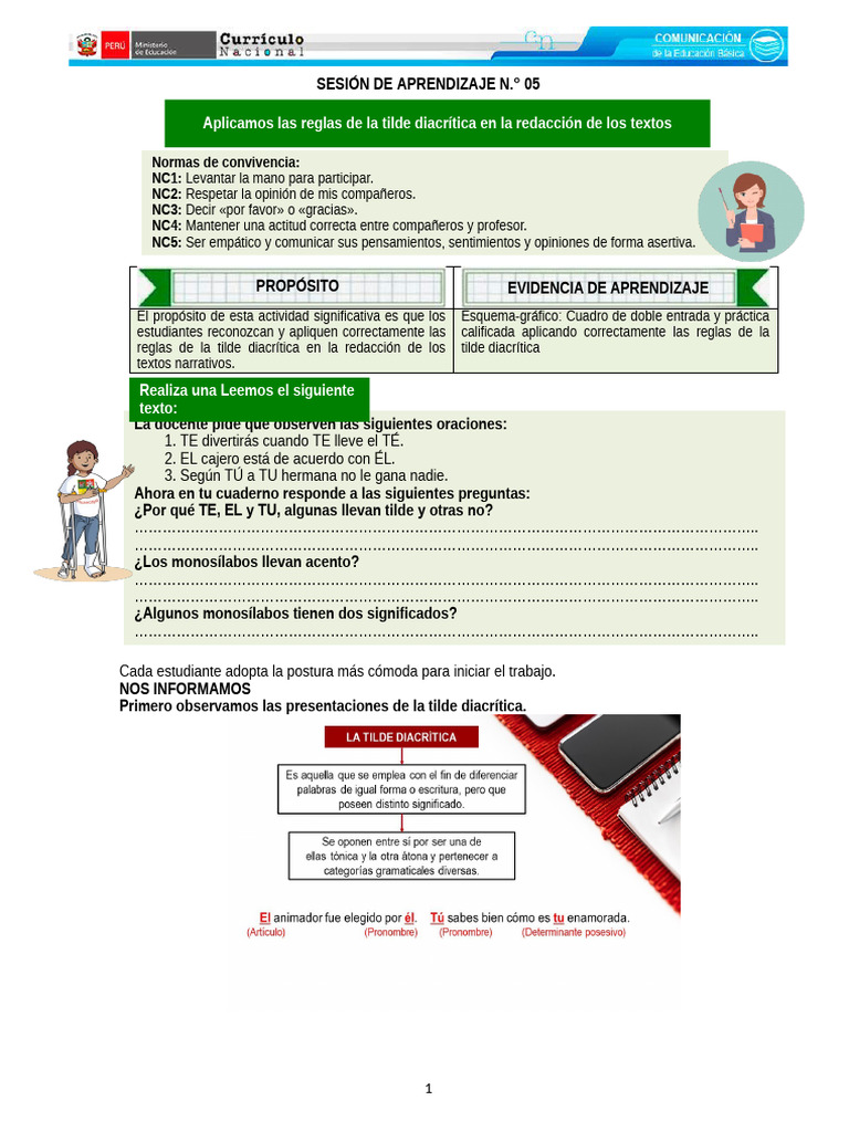 Reglas de la Tilde Diacrítica | PDF | Adverbio | Lingüística