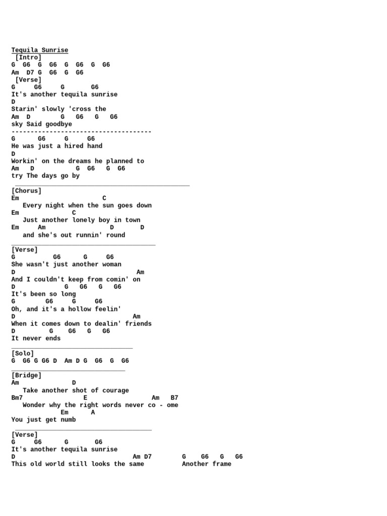 Tequila Sunrise | PDF