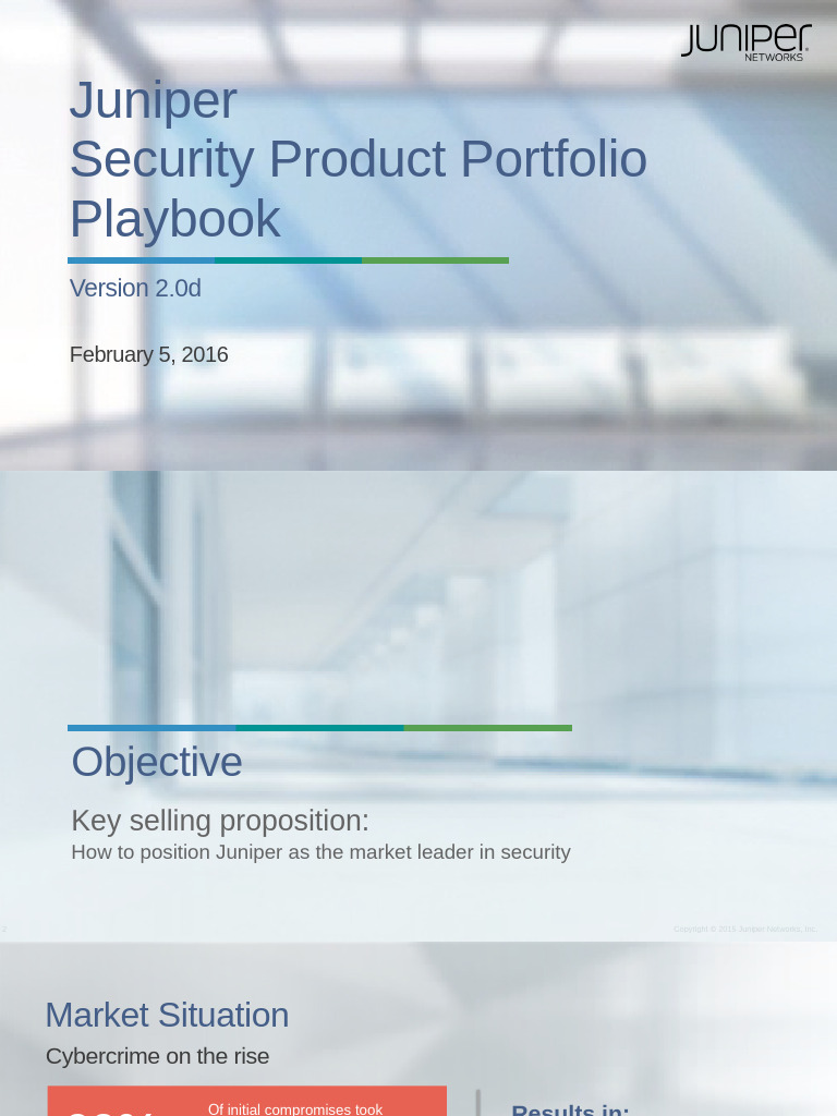 Juniper Security Product Portfolio Playbook - 2016 | PDF | Juniper Networks | Firewall (Computing)