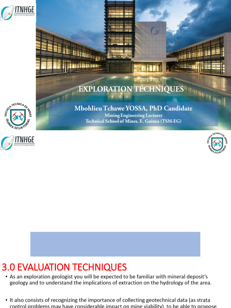 Unit 1 - Intro To Mineral Exploration Part 2 - Complete | PDF | Mining | Feasibility Study