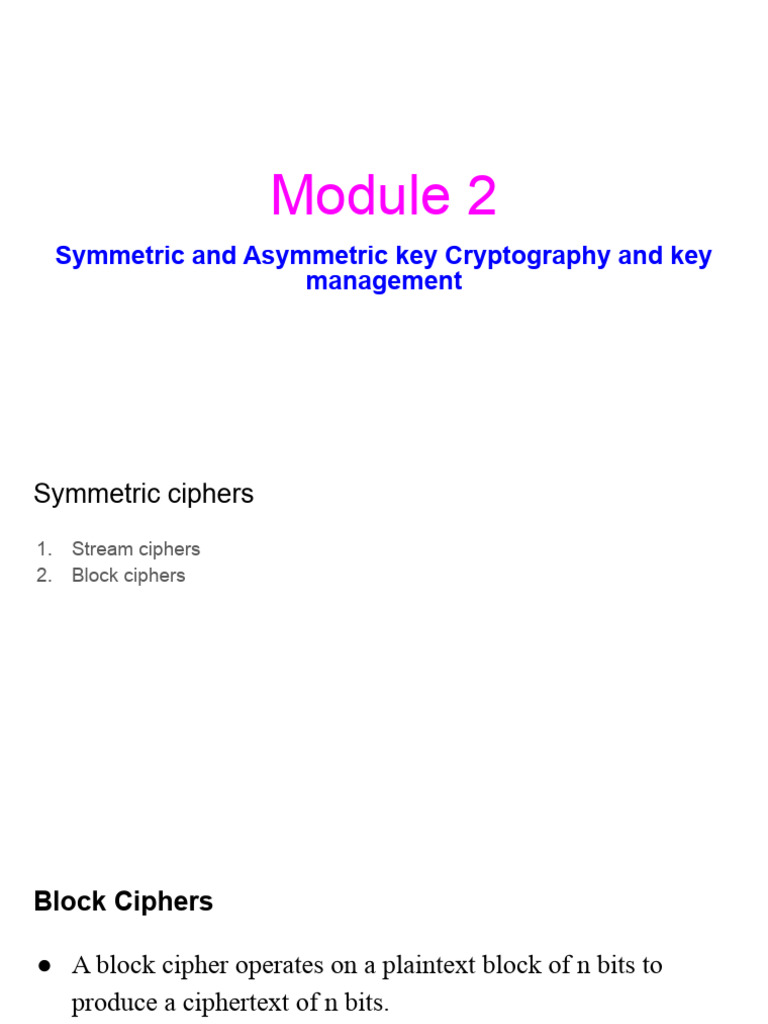 CSS Module 2 | PDF | Key (Cryptography) | Public Key Cryptography