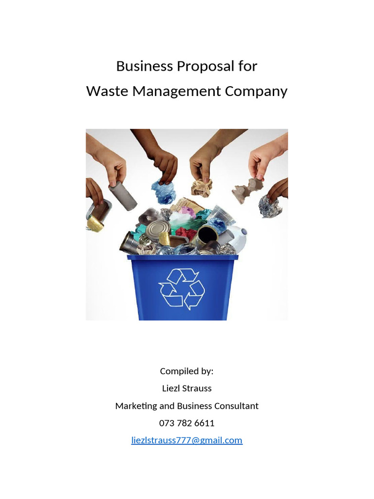 Waste Management Business Proposal | PDF | Waste Management | Waste