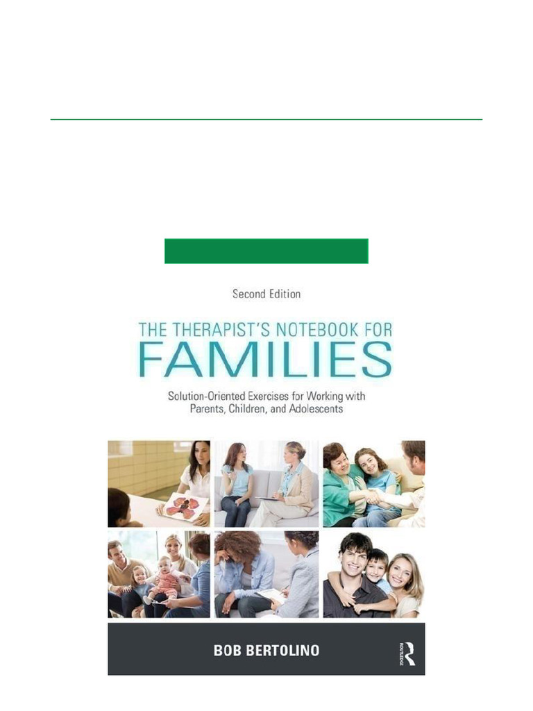 Therapist's Notebook for Families | PDF | Psychotherapy | Family Therapy