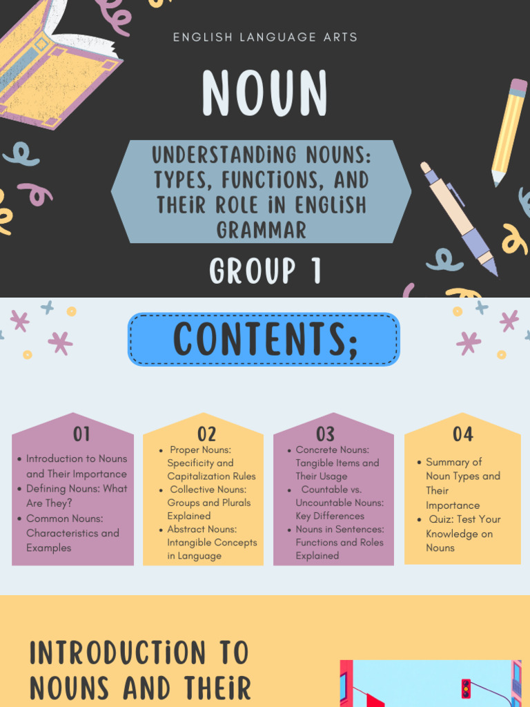 Understanding Nouns Types, Functions, and Their Role in English Grammar | PDF | Noun | Plural