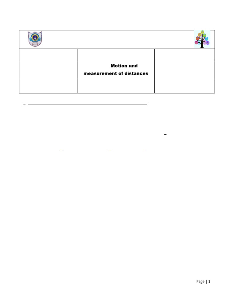 4709554-Class 6 - Science - Motion & Measurement of Distances - Ws With ...