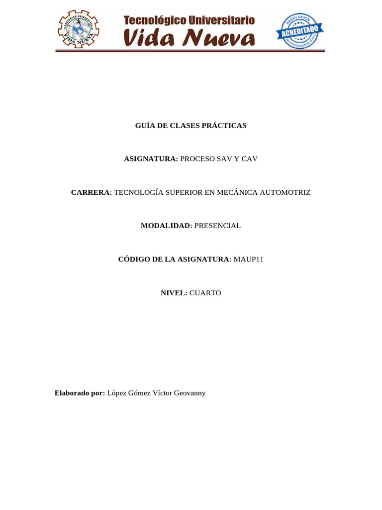 Proceso Sav y Cav (Guía) | PDF | Herramientas | Mecanizado