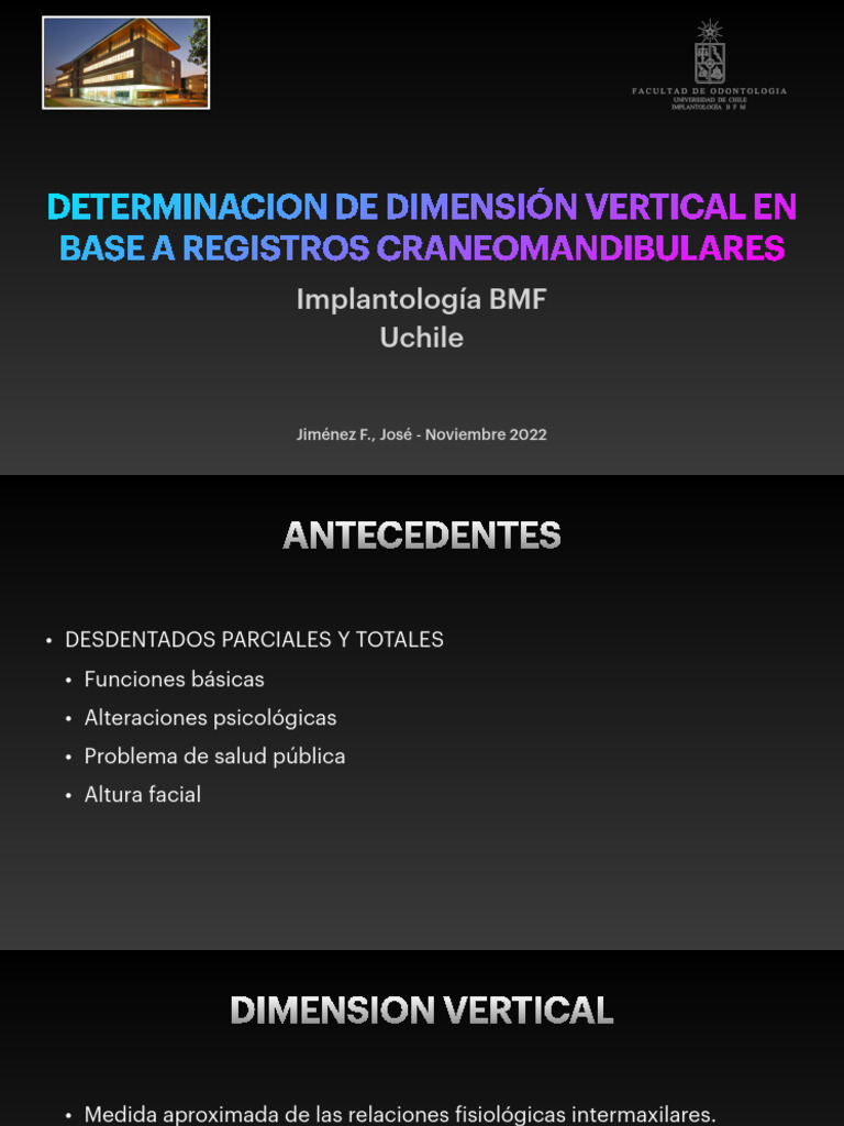Dimensión Vertical en Registros Craneomandibulares | PDF