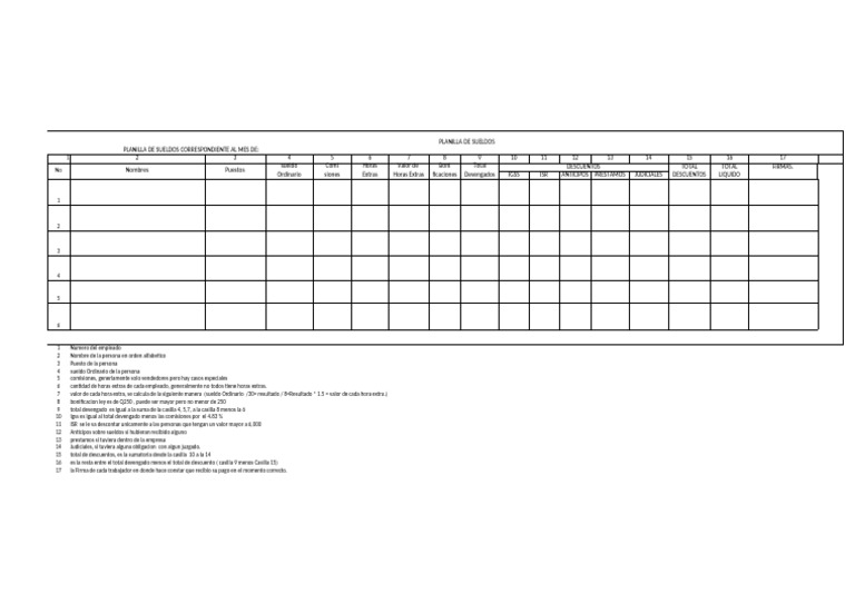 Planilla de Contabilidad | PDF