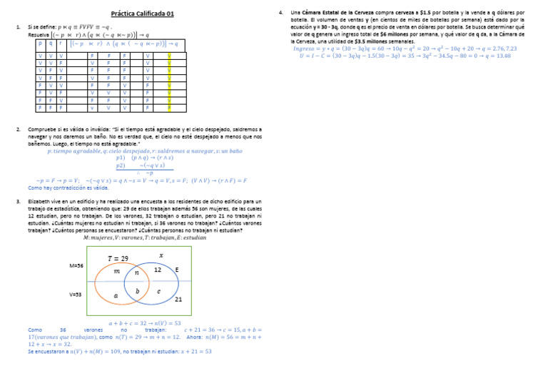 Pr-ctica Calificada 01 - Sol | PDF