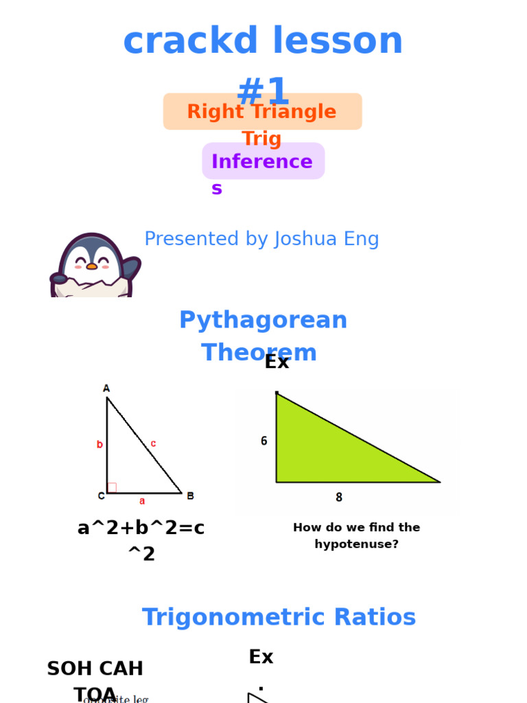 Right Triangle Trigonometry Guide | PDF | Trigonometry | Euclidean ...