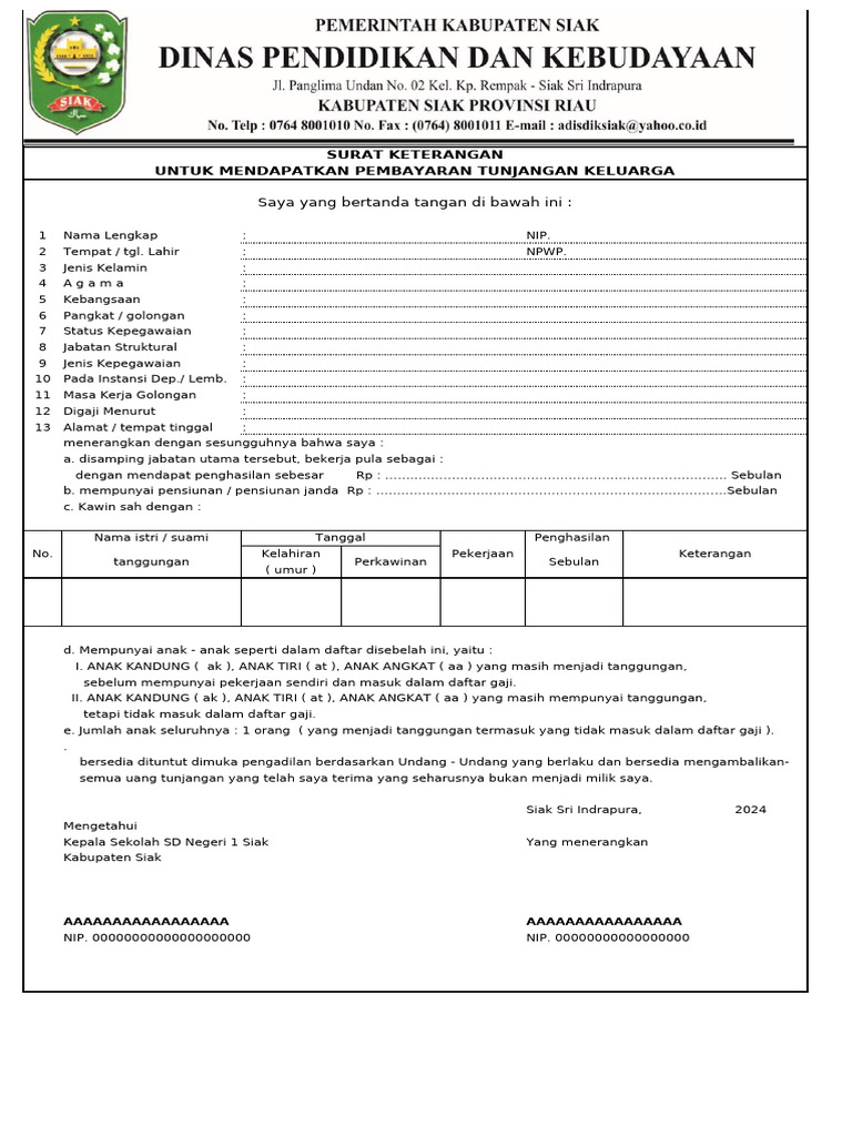 Contoh Model C 2024 | PDF