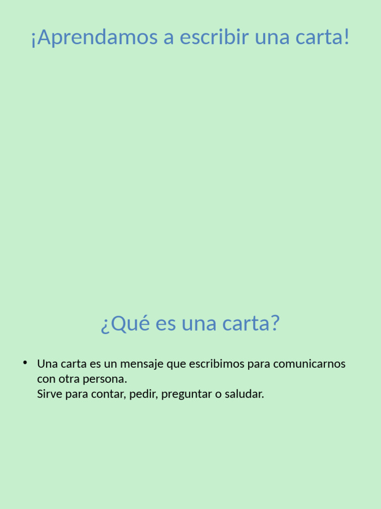 Como Escribir Una Carta 4basico Colorido | PDF