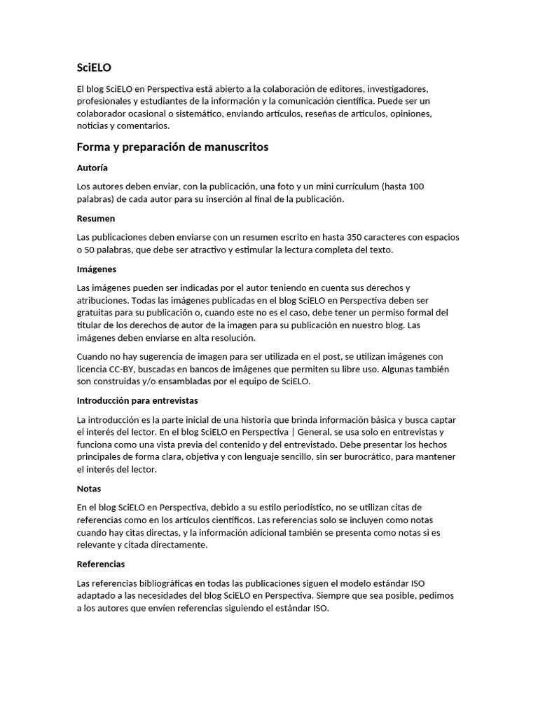 Sci ELO | PDF | Publicación | Blog