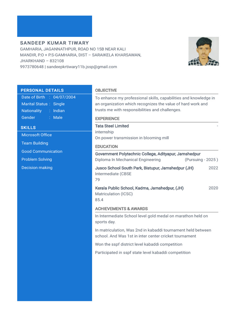 Resume Sandeep 2 | PDF