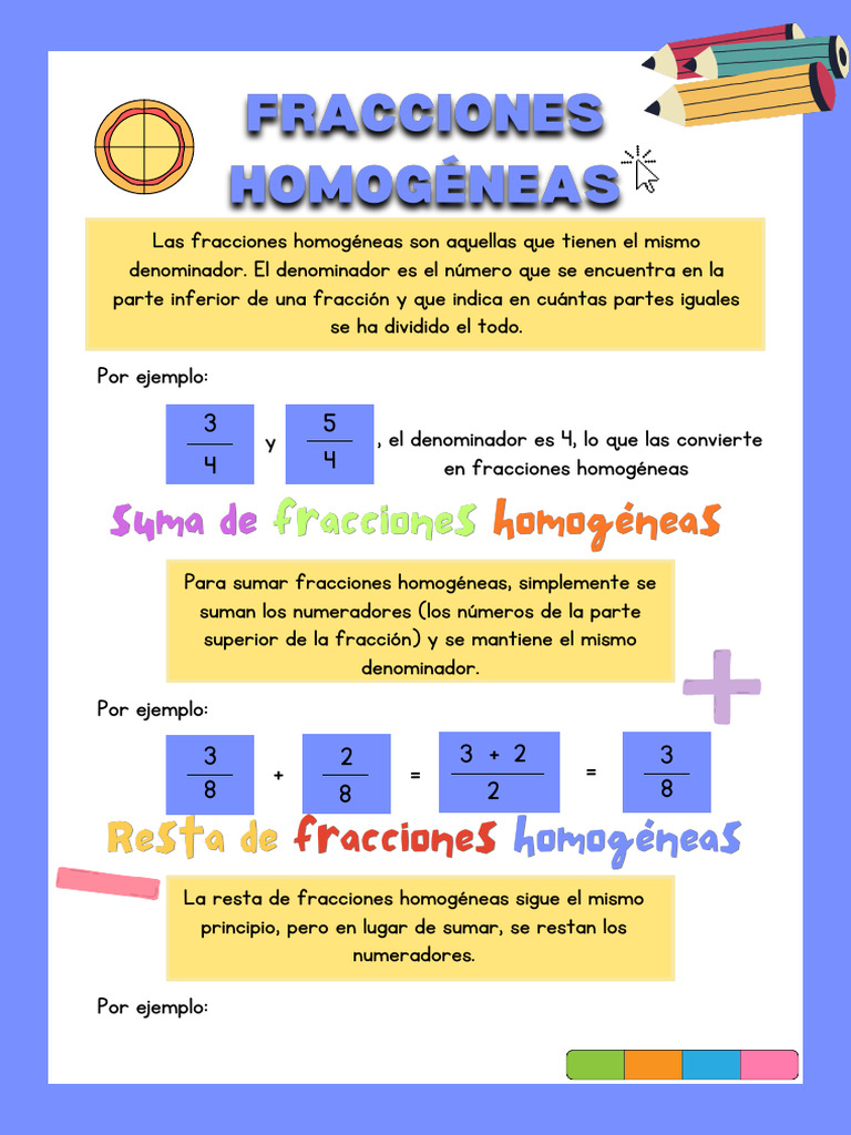 Fracciones Homogéneas: Definición y Ejemplos | PDF