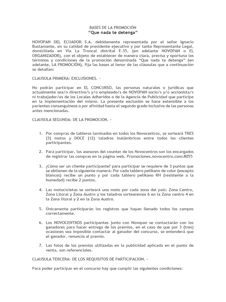 Bases Promocion 2024-Comprimido | PDF | Ecuador