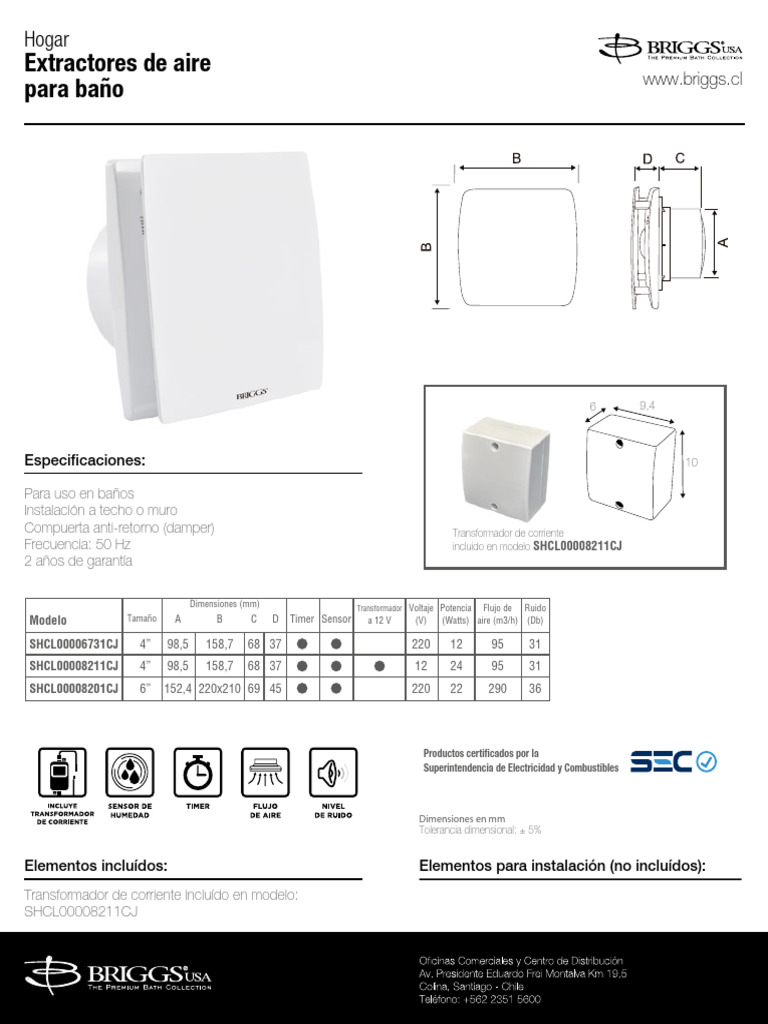 Extractores Aire Briggs | PDF