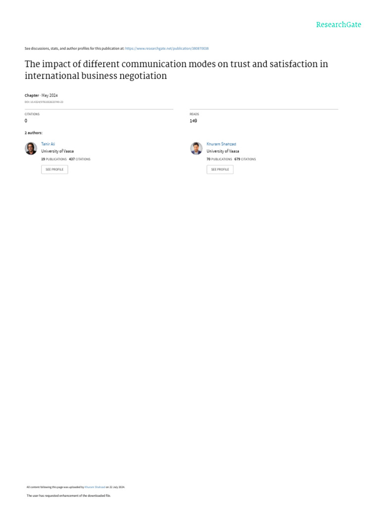 Negotiations | PDF | Negotiation | Nonverbal Communication