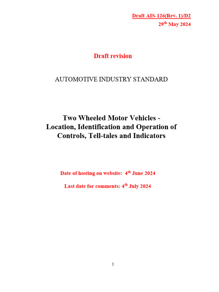 (Good) Tell-Tale Standard | PDF | Vehicles | Vehicle Technology