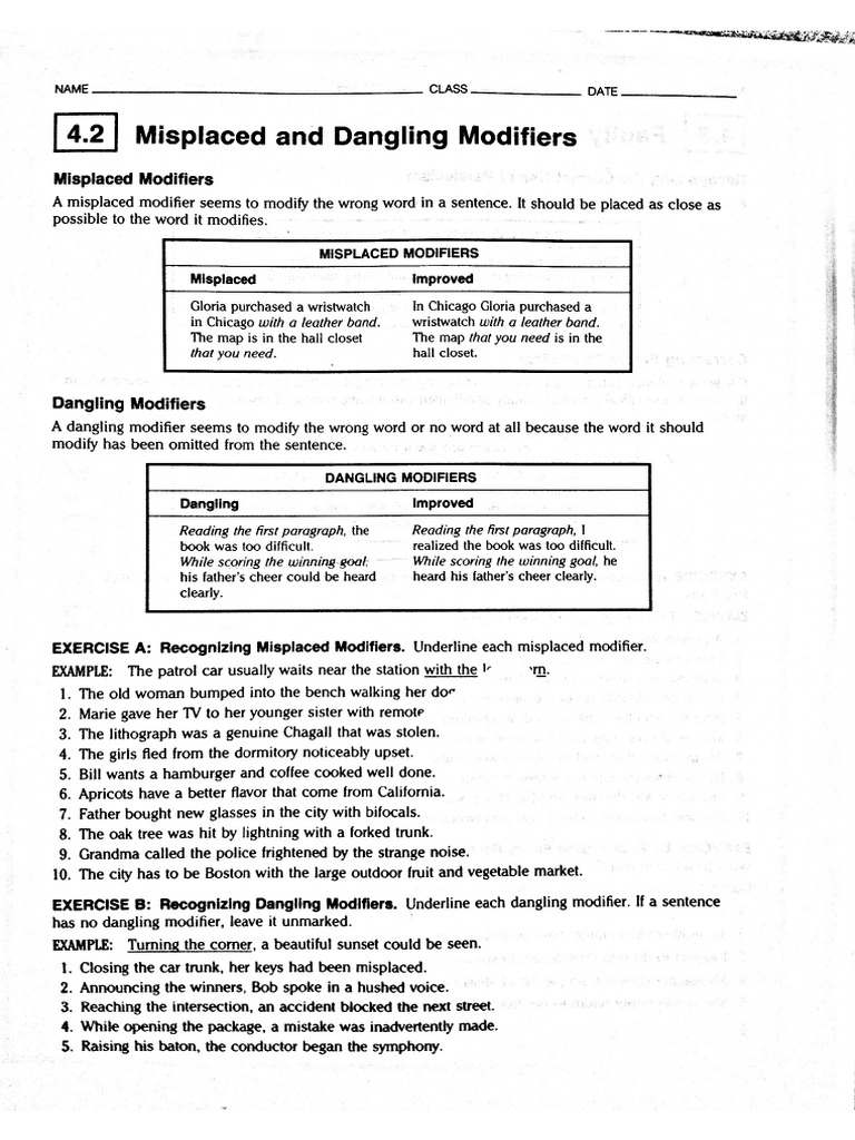 Modifiers and Parallelism | PDF
