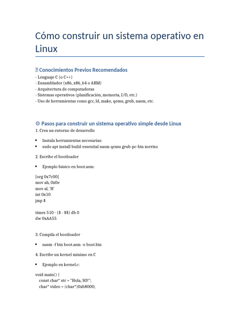 Construir_SO_en_Linux_v2 | PDF