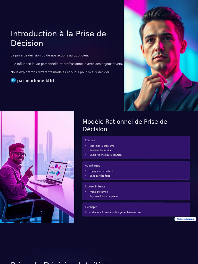 Modèles et Outils de Prise de Décision | PDF | Prise de décision ...