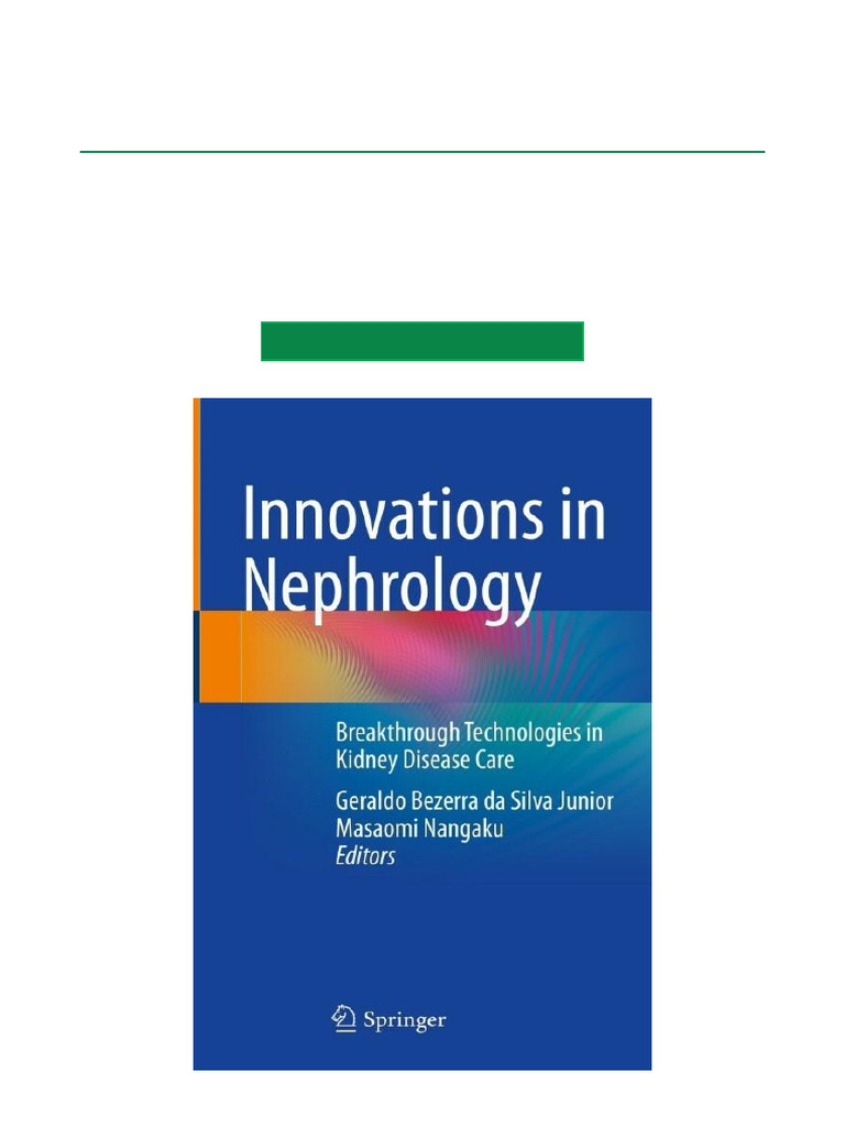 Innovations in Nephrology Advances | PDF | Hemodialysis | Nephrology