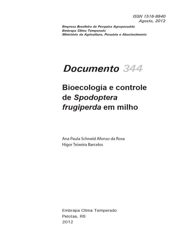 Documento-344 - Spodoptera em Milho | PDF | Pesticida | Inseticida
