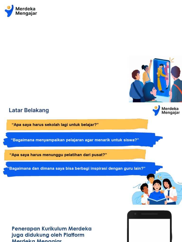 Bahan Tayang 1 Platform Merdeka Mengajar | PDF