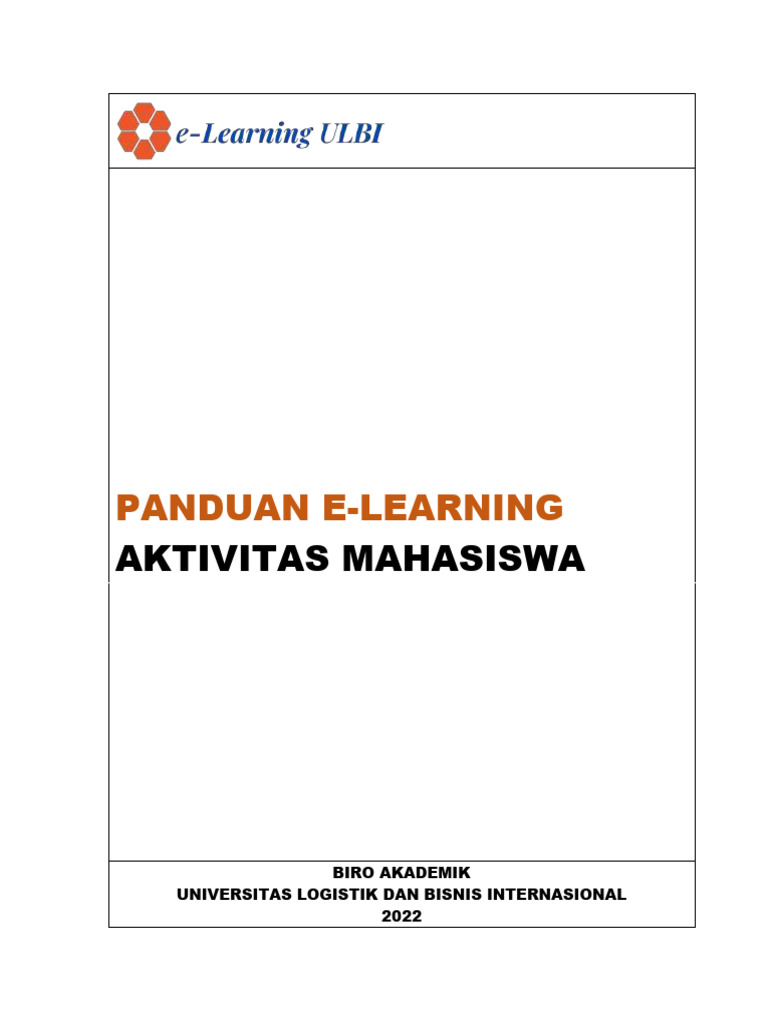 221-Panduan Elearning Aktivitas Mahasiswa | PDF