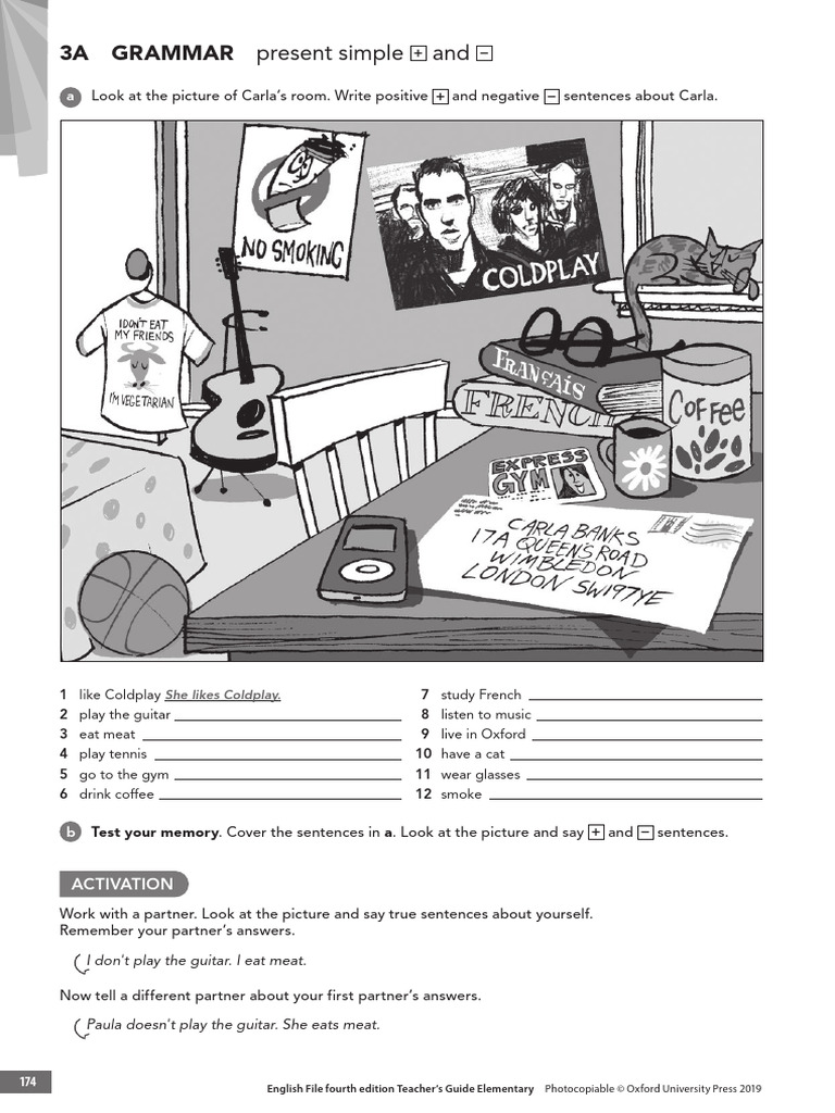 English File 4e Elementary TG PCM Grammar 3A | PDF