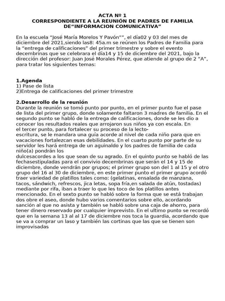 Acta de La 4ta | PDF