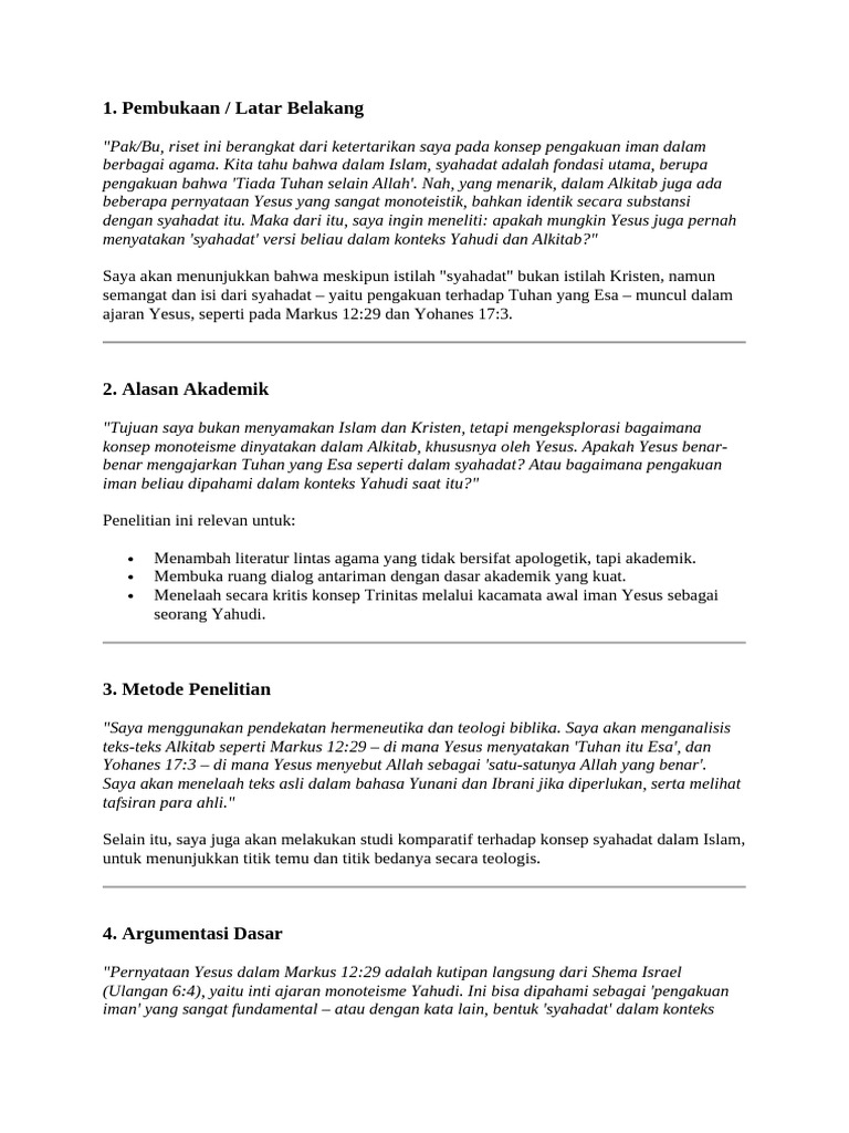 Penjelasan Proposal Riset | PDF