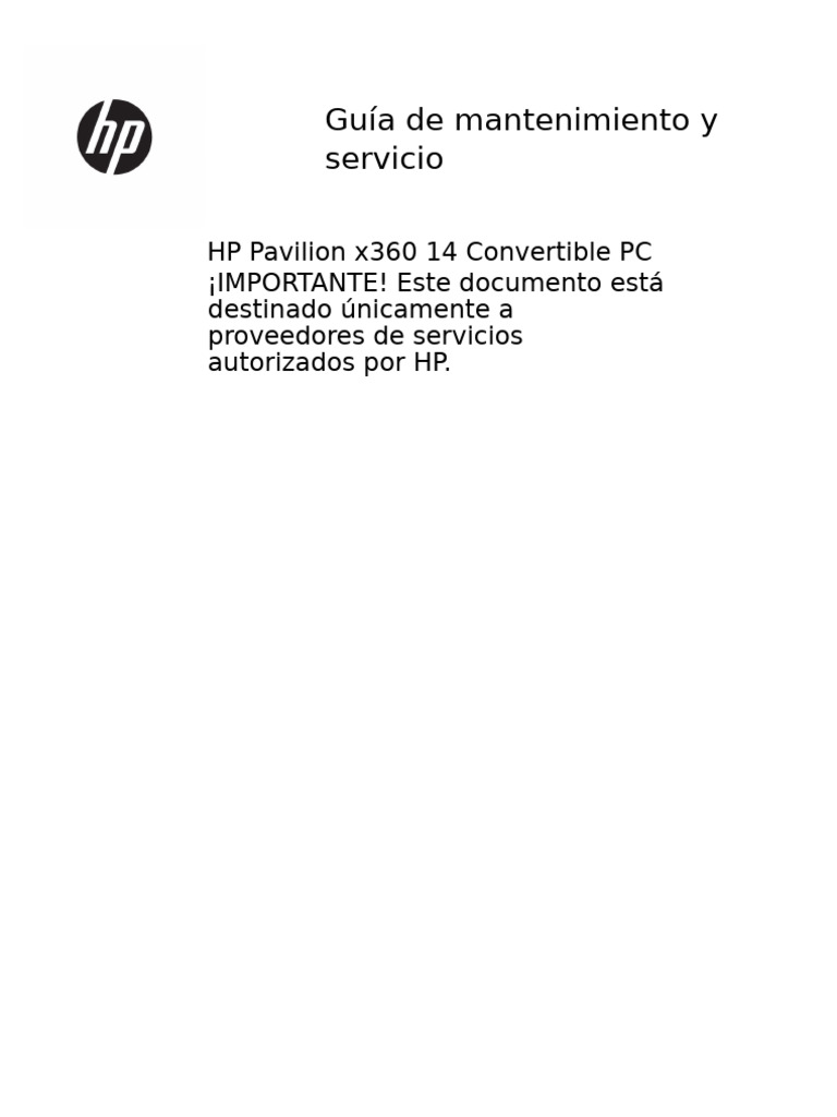 Mantenimiento HP Pavilion x360 14 | PDF | Windows 10 | USB