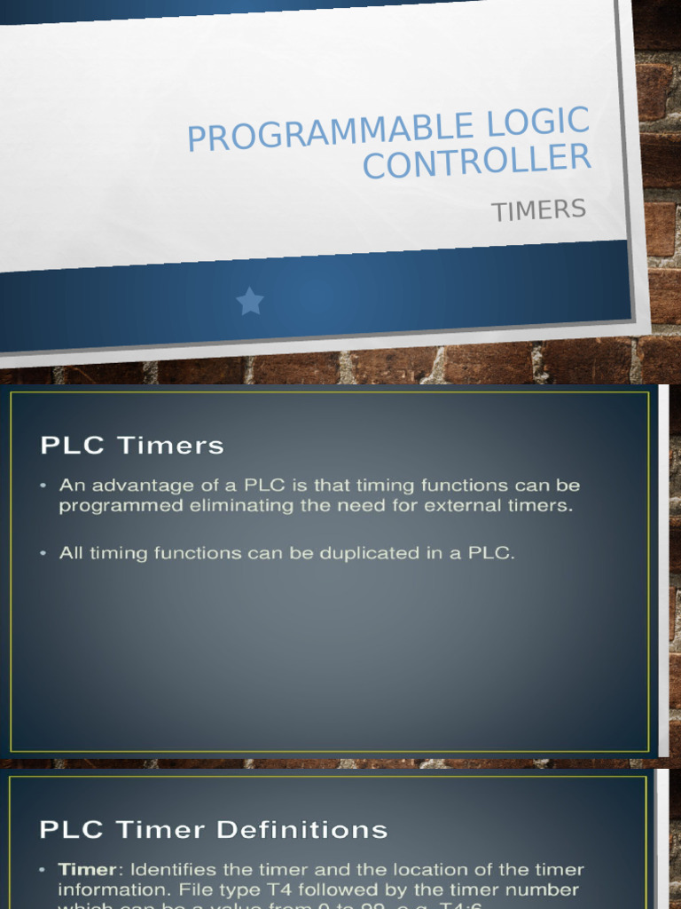 Lecture 3 - PLC Timers | PDF