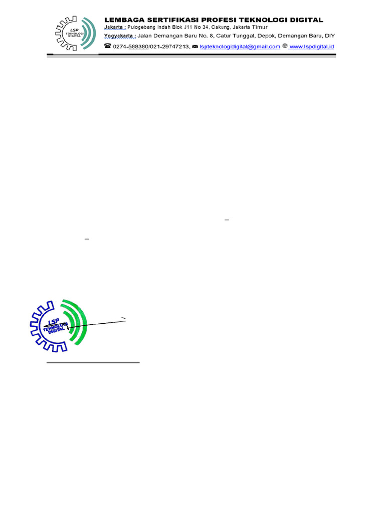 Surat Usulan LSP TD | PDF