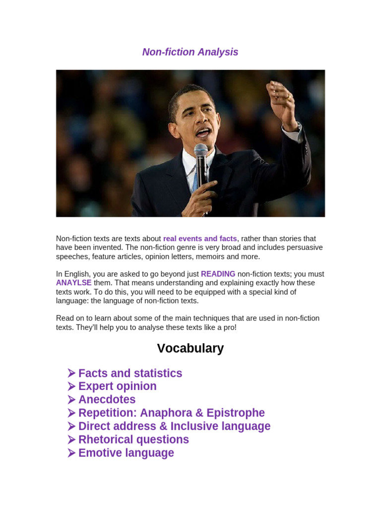How To Analyse Nonfiction FINAL | PDF