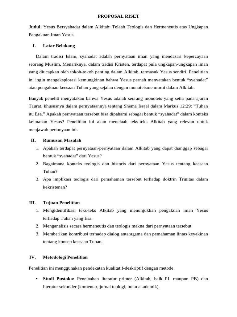 Proposal Riset | PDF